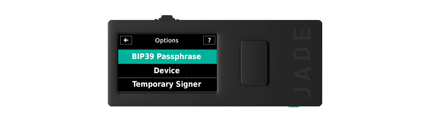 Add a BIP39 passphrase for Jade – Blockstream Help Center