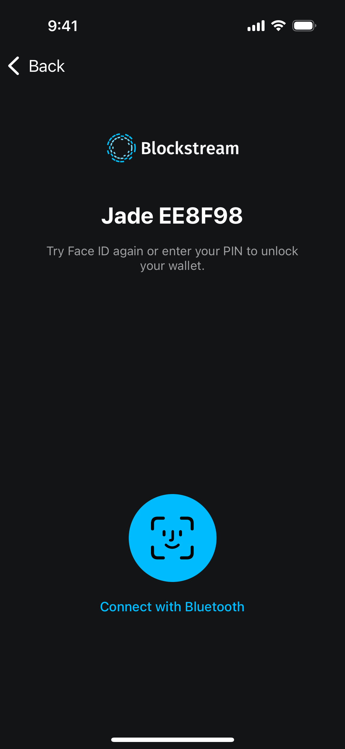 Connect Jade to a companion app – Blockstream Help Center